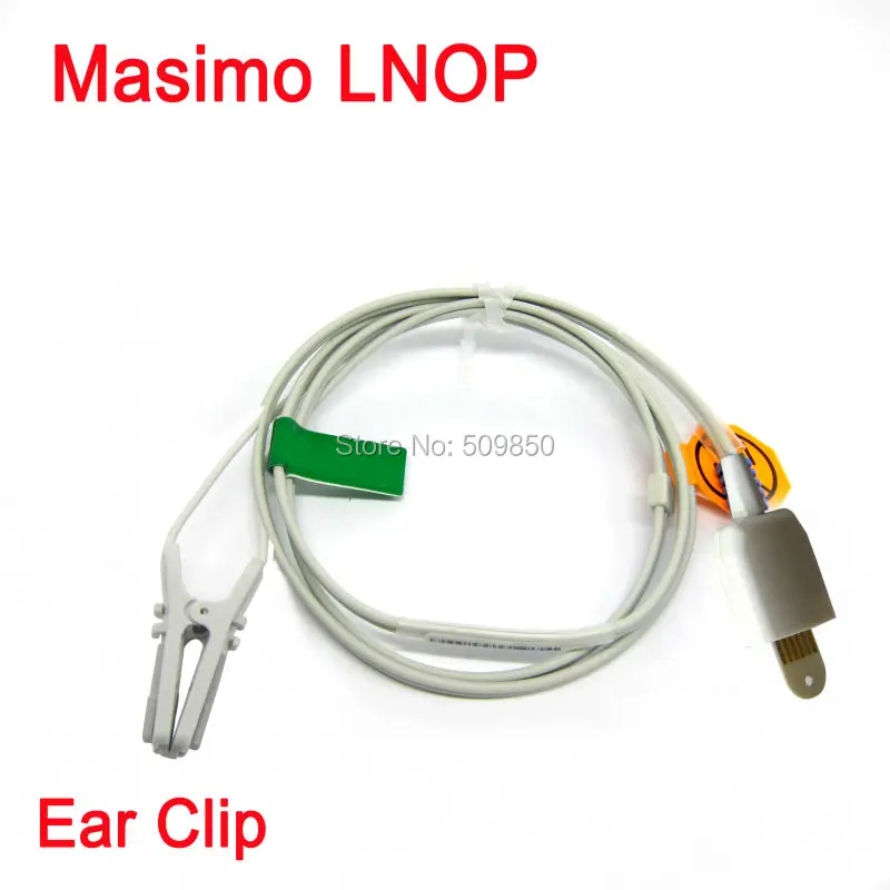 Compatible Masimo LNOP 1m/3ft pulse probe pediatric or adult ear clip ...