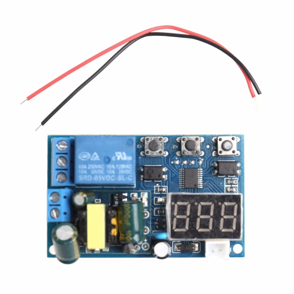 Ac 110v 220v 5a Led Display Trigger Cycle Delay Time Relay Plc Timer Switch Integrated Circuits