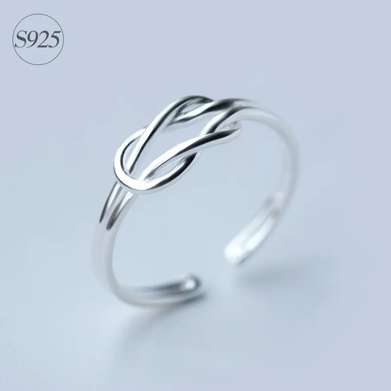 925-sterling-silver Double Love Knot Ring | Infinity Couple Rings ...