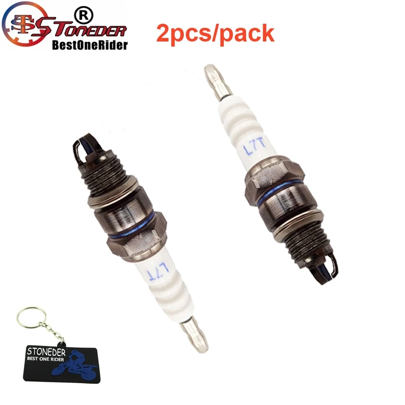 STONEDER bujía de encendido L7T de 3 electrodos para Mini Moto de carreras, para ATV, Quad, Dirt ...