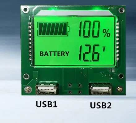 Battery Level Indicator 8 100v Qith 2USB Port Battery Capacity ...