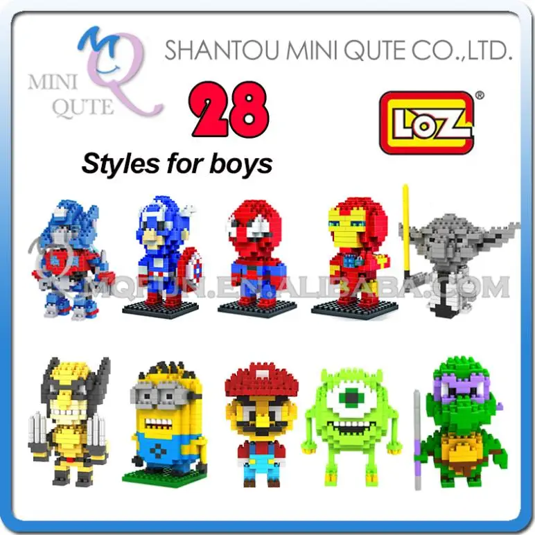 Sales Promotion Mini Qute LOZ Diamond building blocks Diamond avengers ...