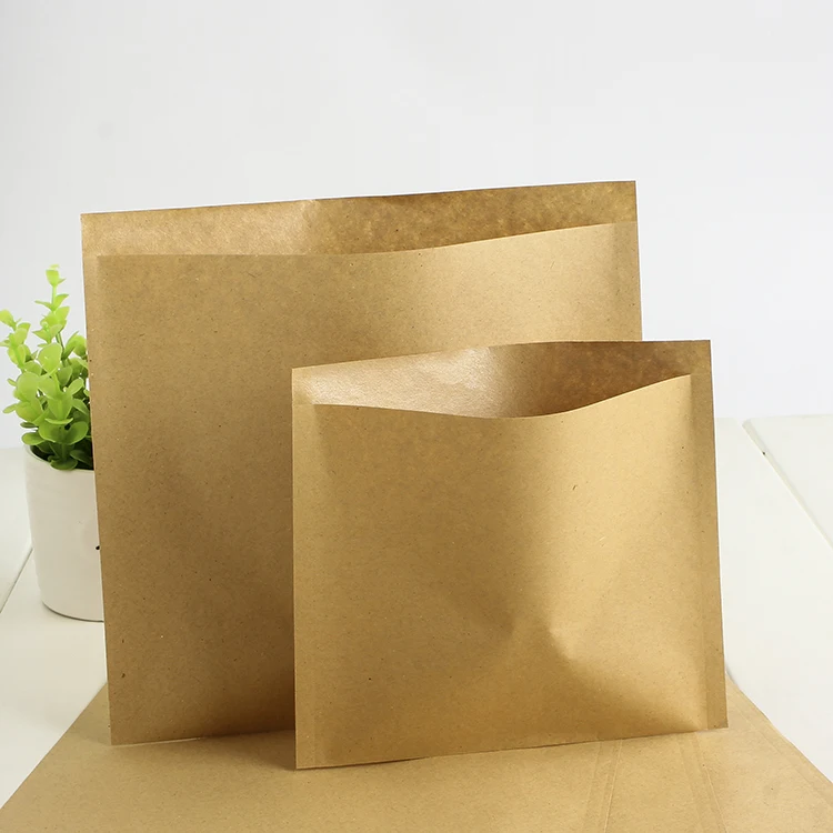 100pcs/ Lot 16*17cm Greaseproof Baking Kraft Paper Pack Bag Snack ...