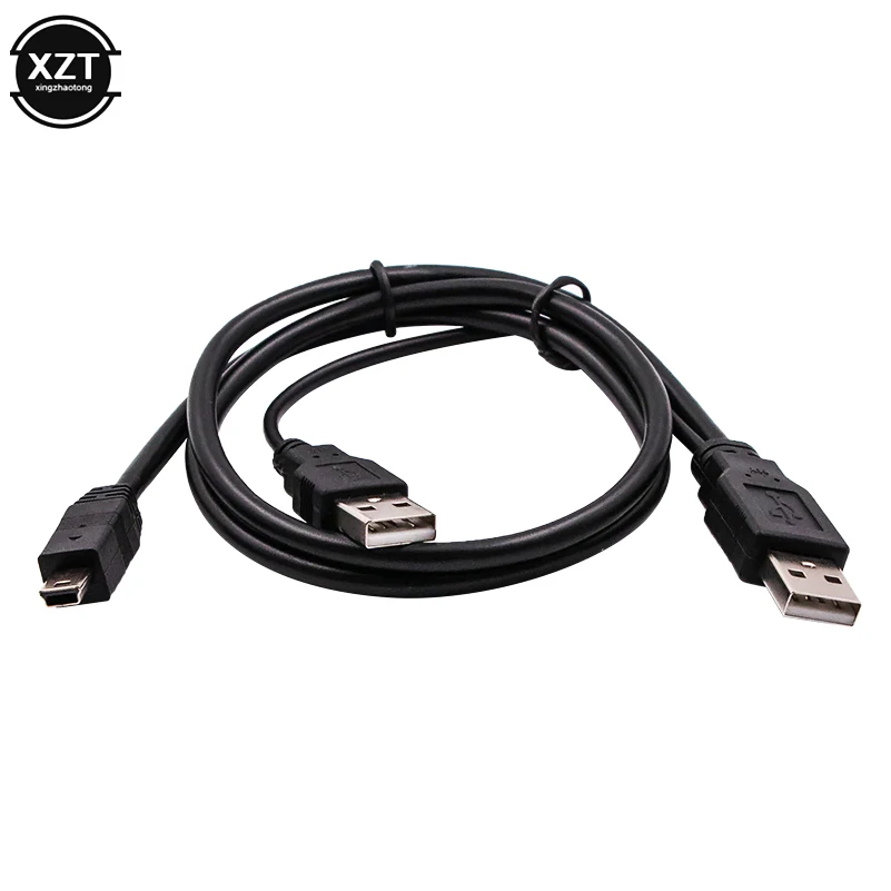 Cable USB 2,0 2 en 1, doble A tipo 2A macho A Mini, 5 pines macho Y ...