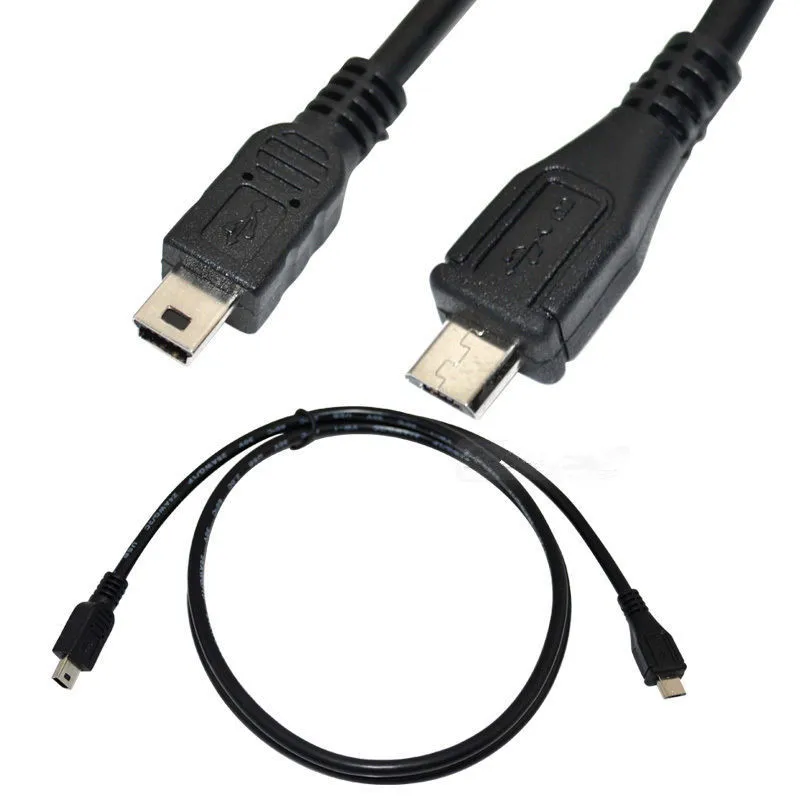 0.25M USB 2.0 Mini B 5 Pin male plug to Micro 5pin male Adapter cable ...