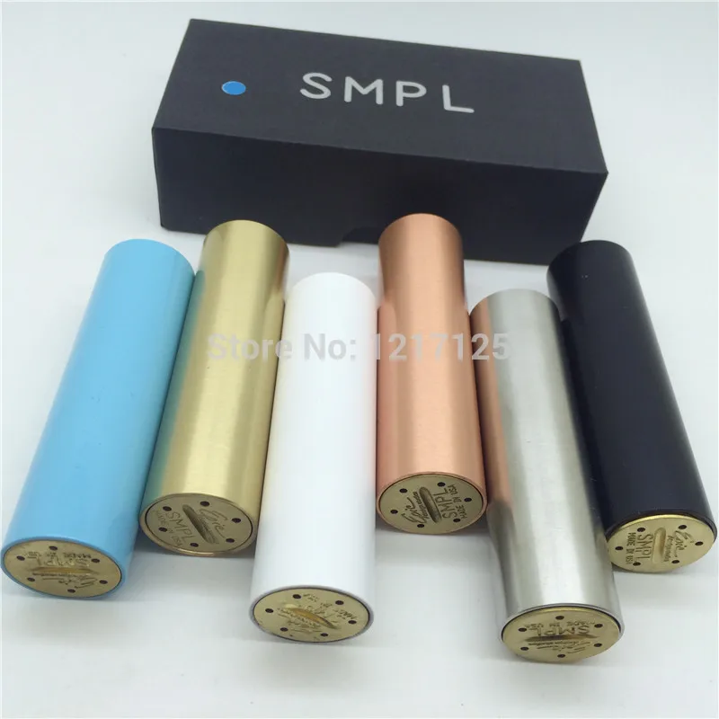 SMPL mod 18650 mech Mod Mechanical box Mod black white copper brass vs ...