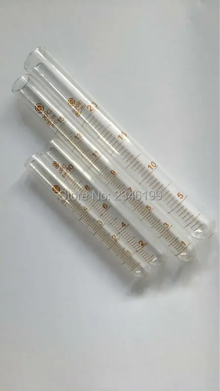 100pcs 5ML/10ML/15ML/20ML Clear Glass Bottle Test Tube With Scale Lab ...