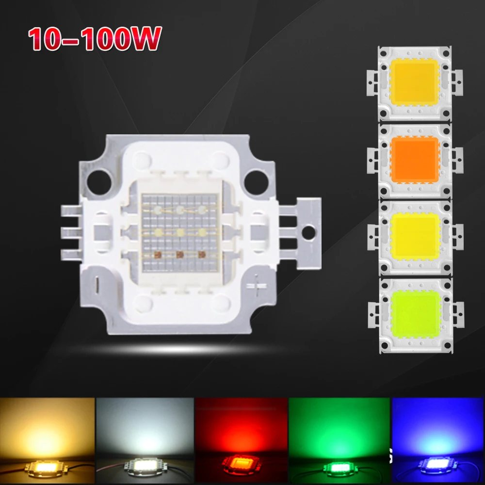 RGB Led Chip Light bulbs DC 12V 10W High Power AC32 36V 20W 30W 50W ...