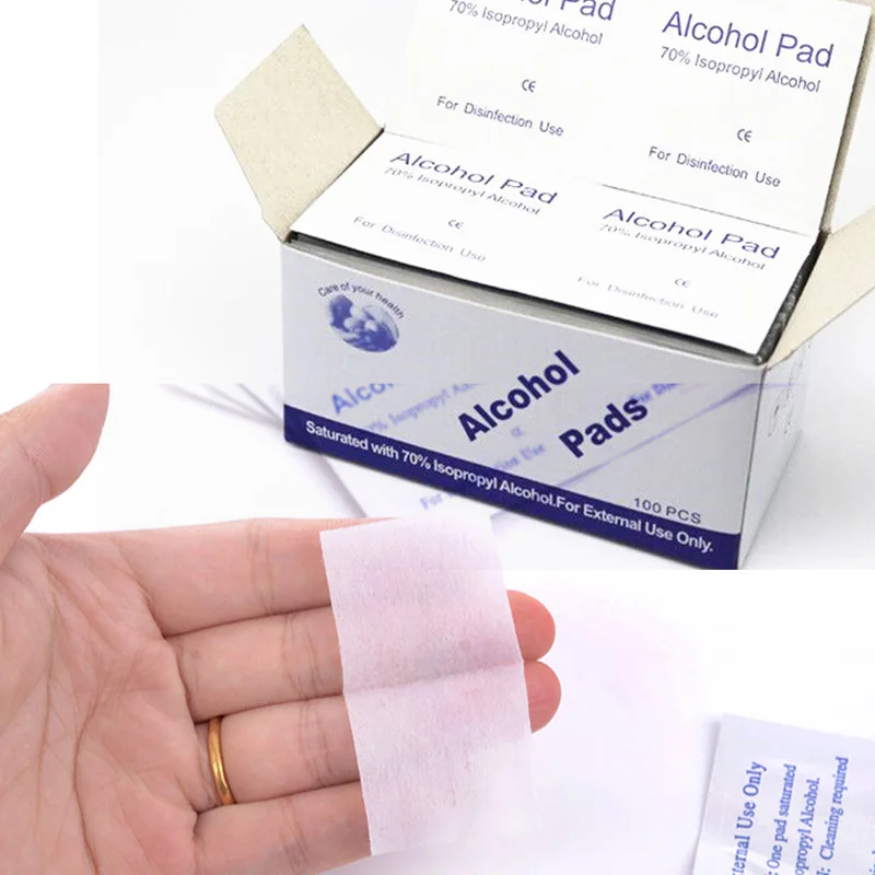 (100pcs/box)70% Isopropyl Alcohol Prep Pad Alcohol Pad alcohol swab for ...