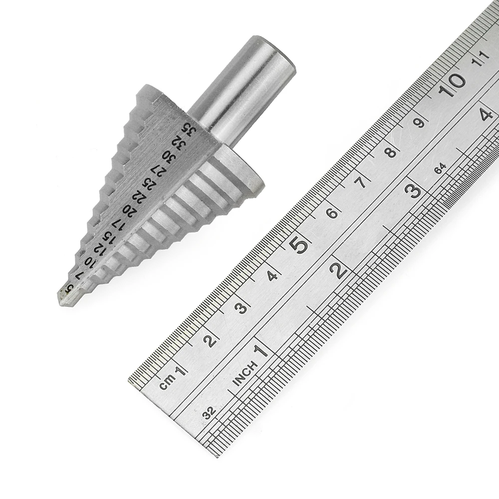 NEWACALOX HSS Steel Large Step Wood Metal Drilling 13 Steps Drill Bits ...