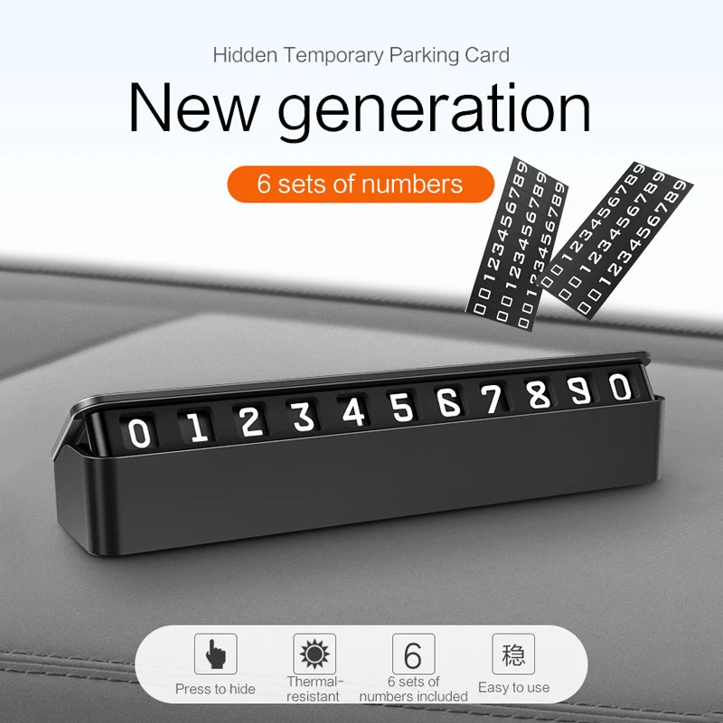 LINGCHEN Temporary Car Parking Card New Design ABS Telephone Number ...