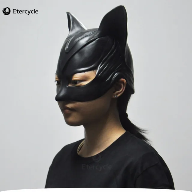Movie Batman Catwoman Rubber Latex Party Mask Halloween Lady Cosplay