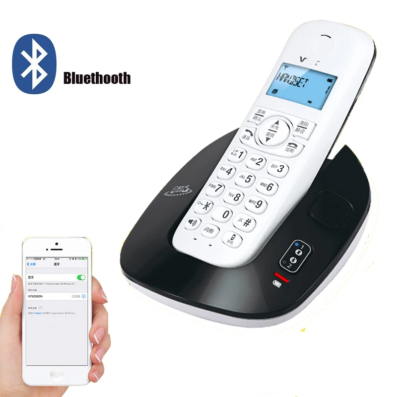 Teléfono inalámbrico DECT6.0, dispositivo con Bluetooth, 2,4 GHz, para ...