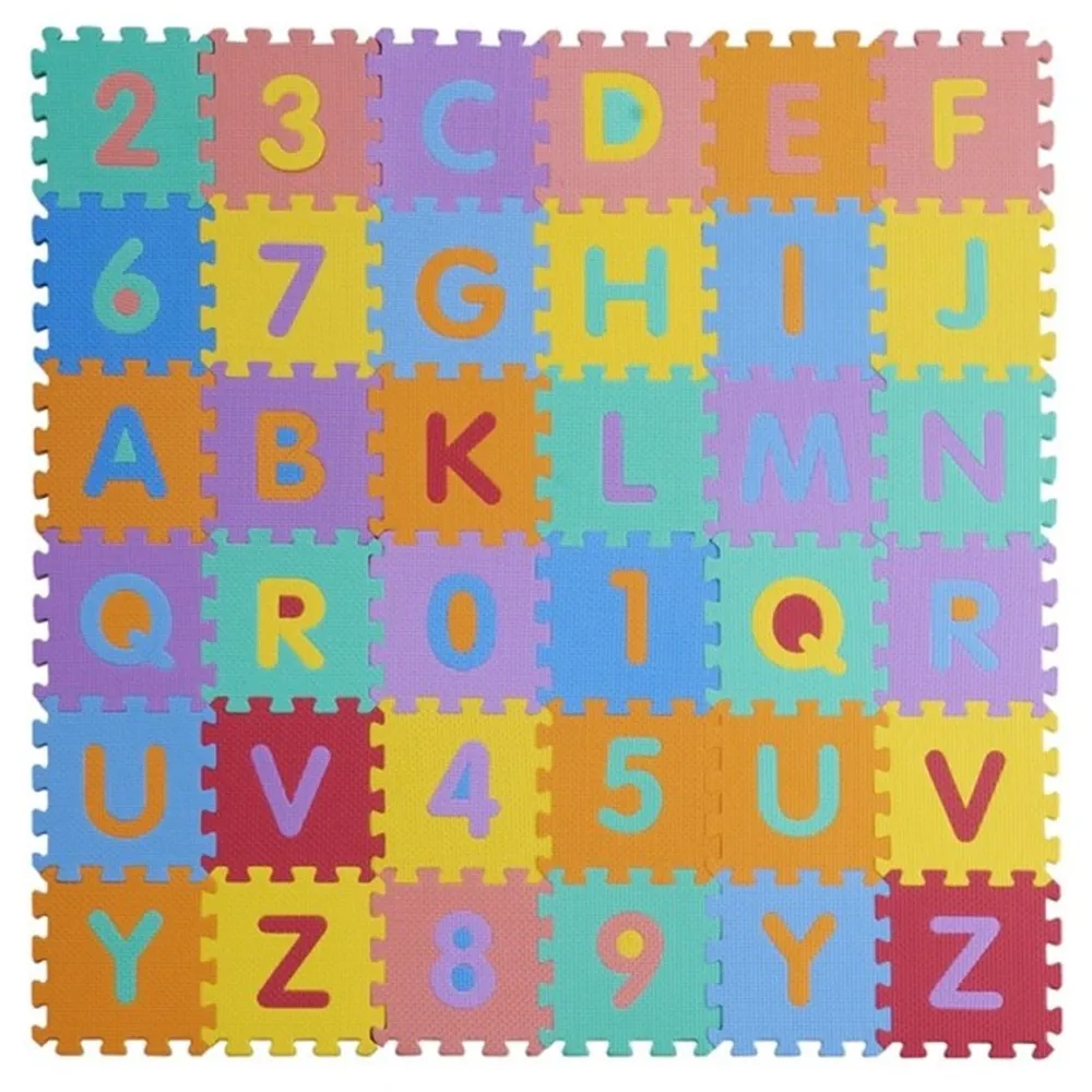 36Pcs 16*16cm Alphabet Number EVA Puzzle Foam Mats Baby Child Kids ...