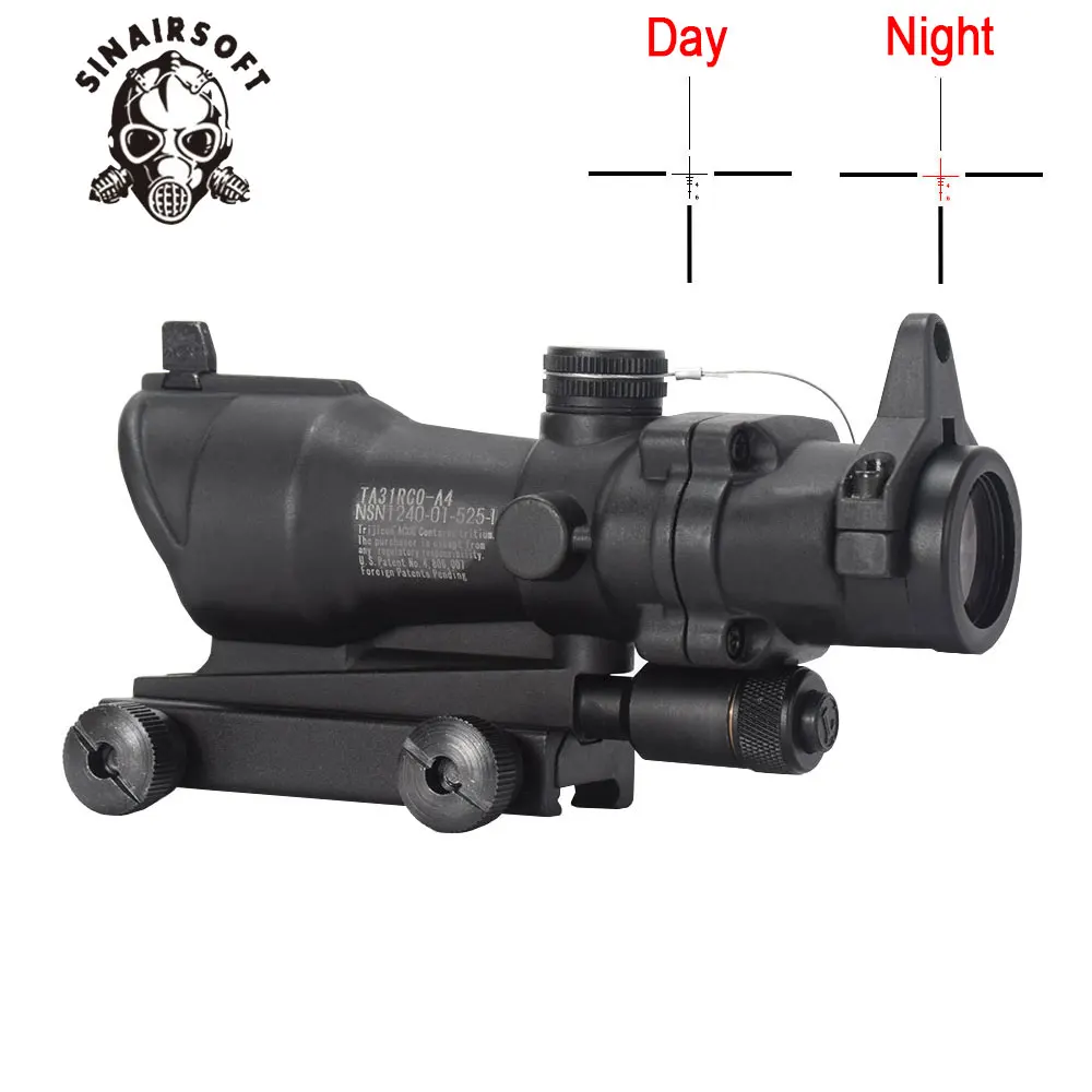 Tactical ACOG 4x32 Optical Sight with 11mm 20mm Picatinny Rail Mount ...