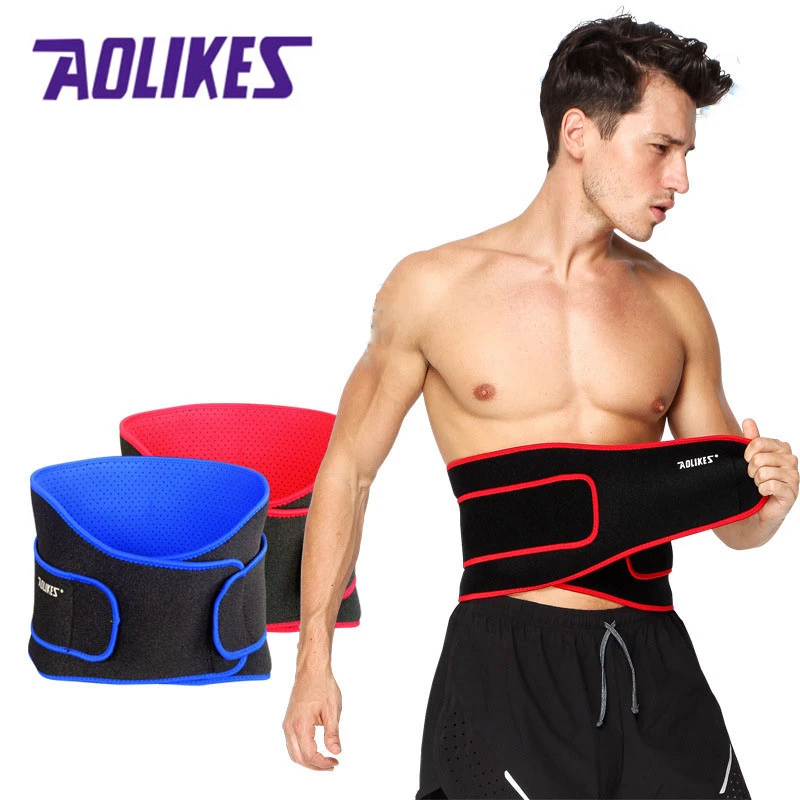 AOLIKES High Elastic Waterproof Belt Ajustable Waist Support Brace ...