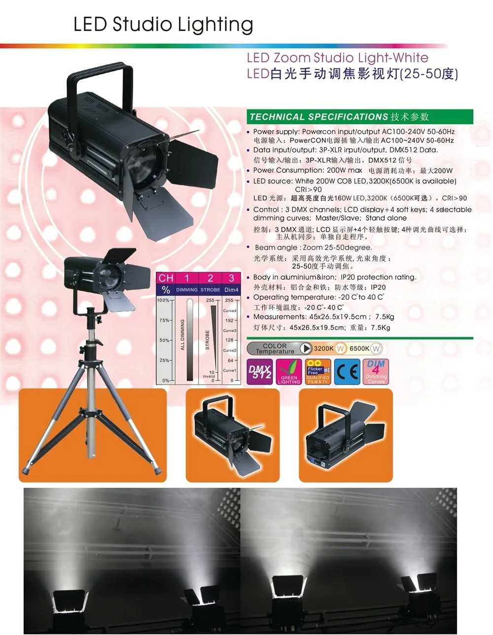 Led Zoom Studio Light | Tiptoplight