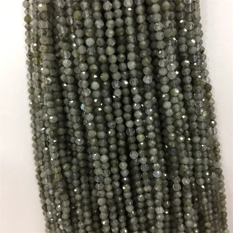 Natural Color Genuine Undyed Labradorite 2 3mm Rondelle Faceted Natural