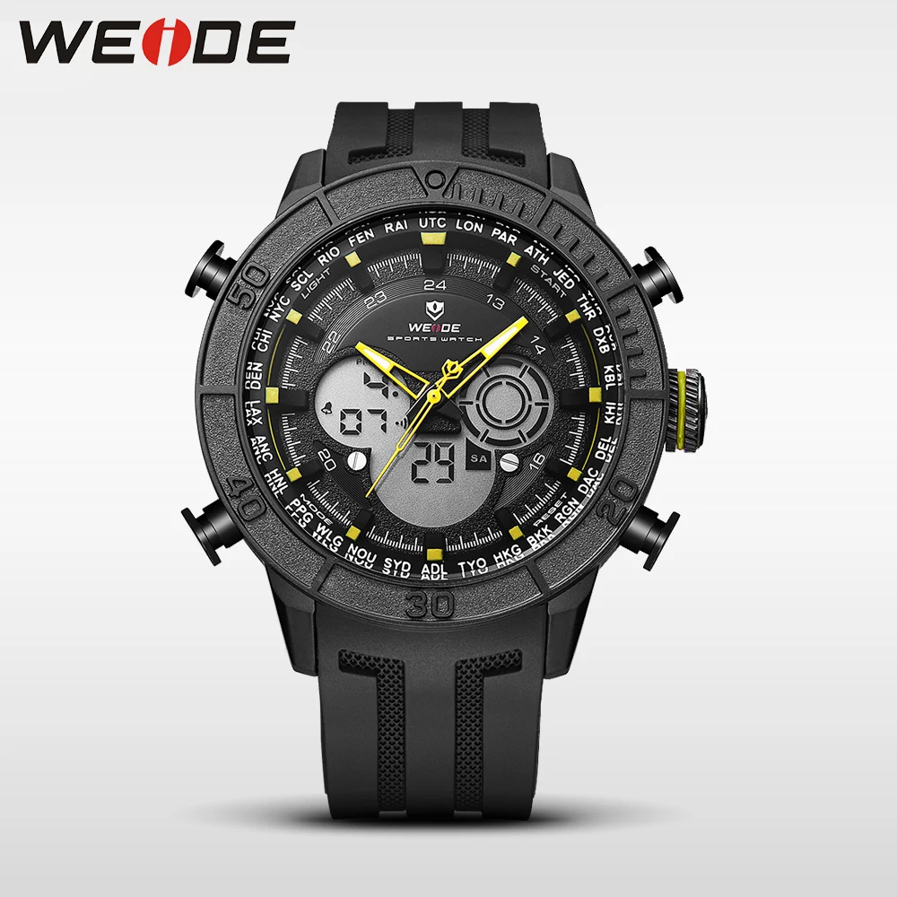 WEIDE genuine luxury brand analog sport watch digital led clock men ...