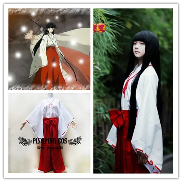 Inuyasha Cosplay Psychic Kikyo Cosplay Costumes Women's Clothing ...