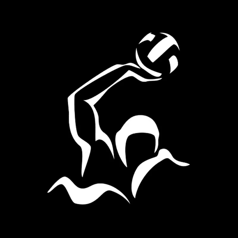 QYPF 11.2*13.5 Interesting Aerobic Exercise Water Polo Athlete Decor Car Sticker Vinyl ...
