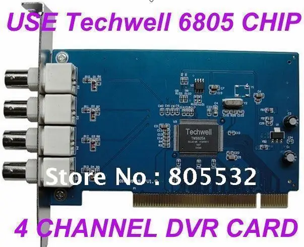 4 CH BNC Digital Video Recorder Surveillance PCI DVR Card 4CH with ...