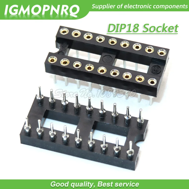 10pcs-DIP-18-Round-Hole-18-Pins-2-54MM-DIP-18-PIN-DIP18-IC-Sockets ...
