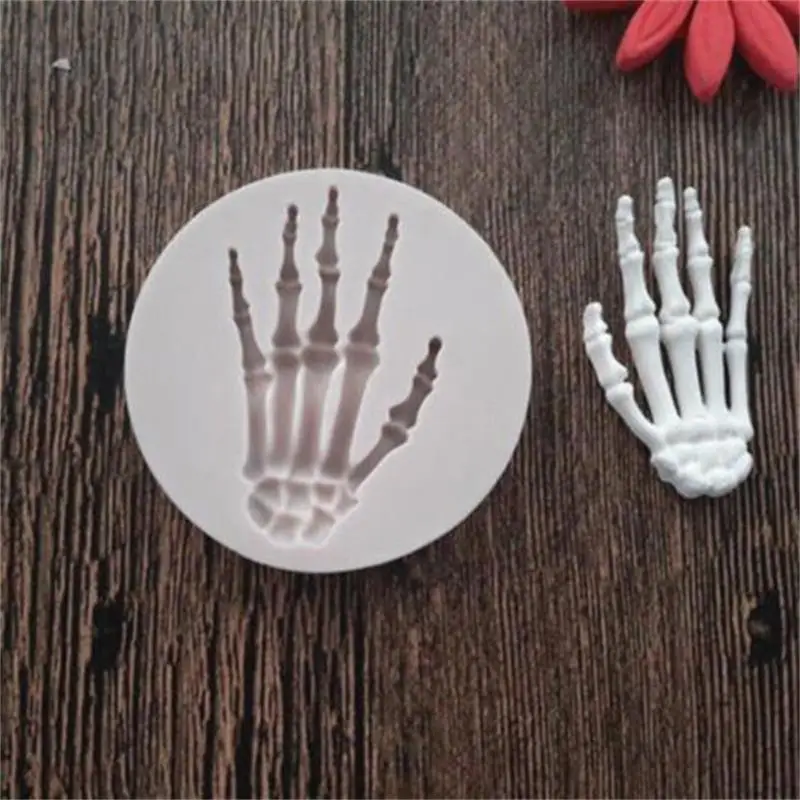 Bone Hands Shape Silicone Mold Cake Chocolate Fondant Mold Baking Tool ...