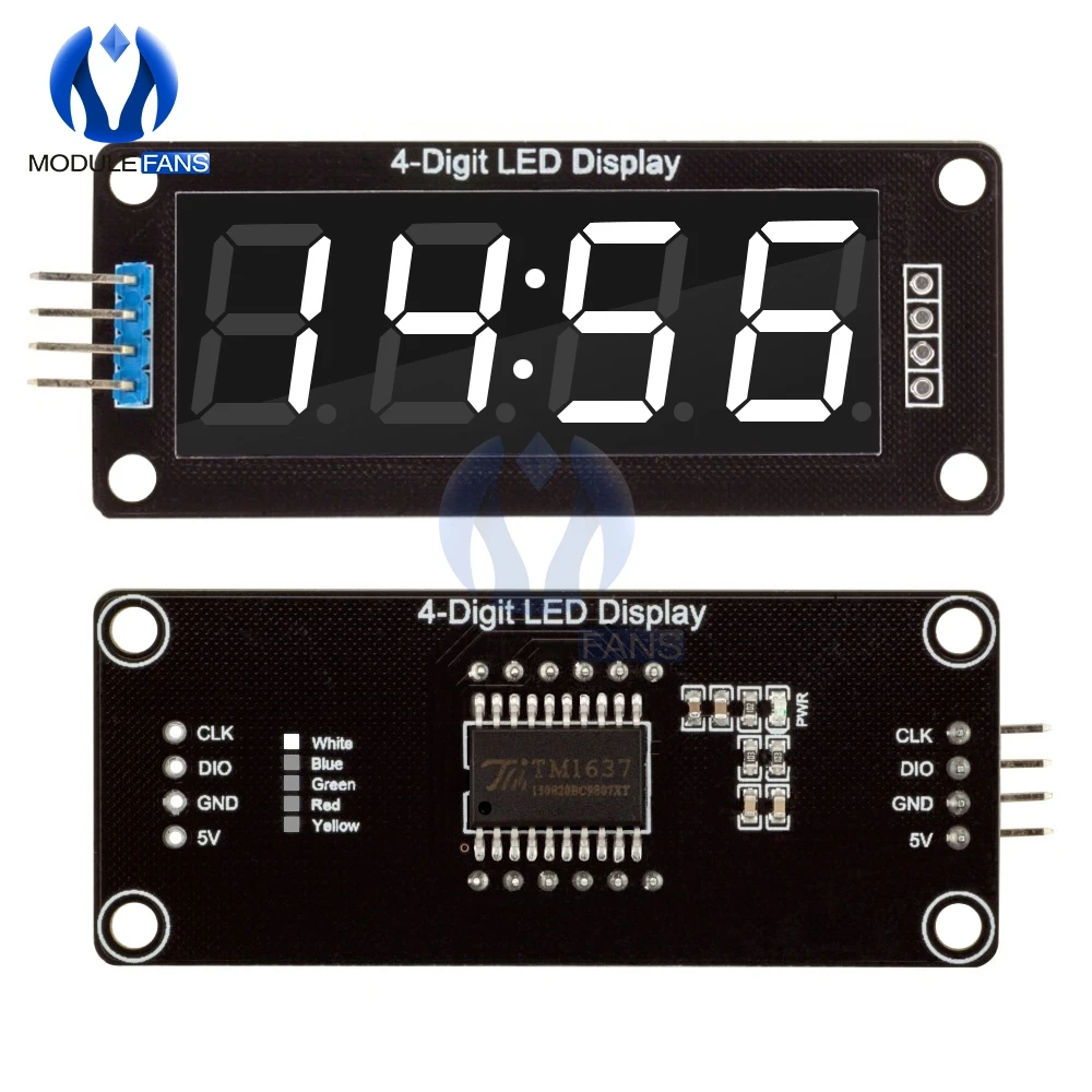 Tm1637 4-digit Digital Led 0.56 Display Tube Decimal 7 Segments Clock Double Dots Module 0.56 ...