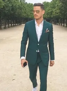 TPSAADE Two Piecesa Mens Suit Turquoise Groom Groomsmen Tuxedos Formal ...