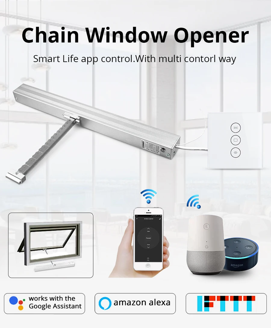 Window Opener witch Switch Alexa Google Home TUYA APP enable Timer WiFi ...