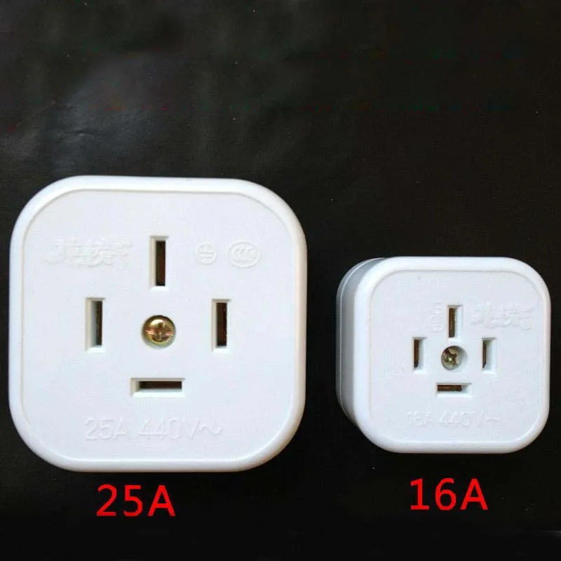 5pcs Electrical Socket Switch Three Phase Four Wire Plug 16a 25a 380v High Power Wall Socket ...