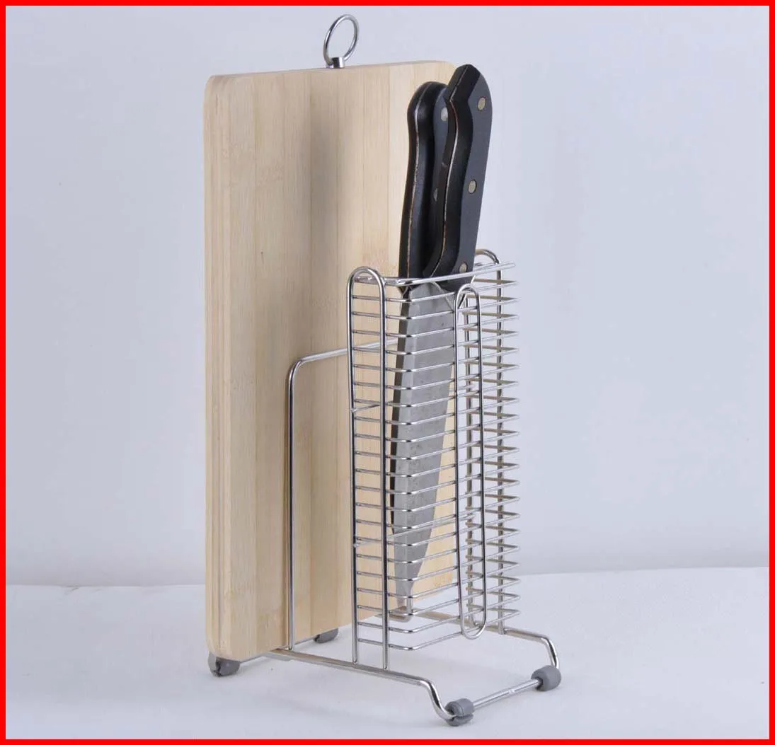 Kitchen supplies tieyi chopping block rack cutting board rack stainless ...