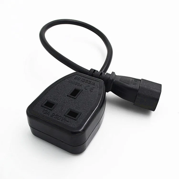 Ups Power Cable Iec C14 Male Plug To Uk 13a Female Socket Bs1363 L=30cm ...