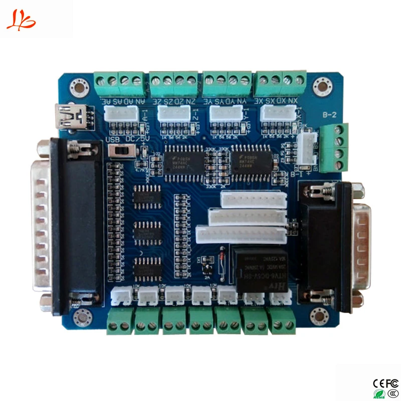 Mach3 Cnc Milling Machine Interface Board 5 Axis Stepper Motor Control