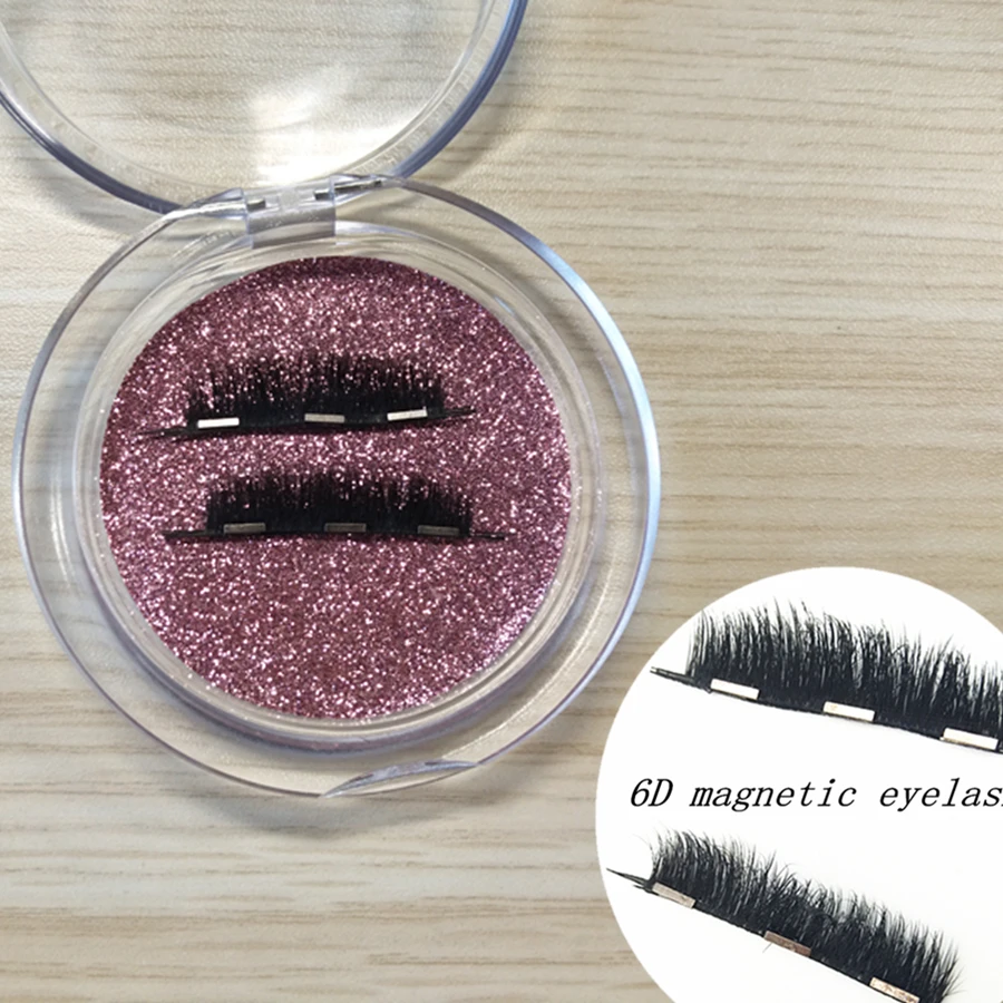 3Trays 6D Magnetic Eyelashes False Eyelashes Natural Long Eyelashes ...