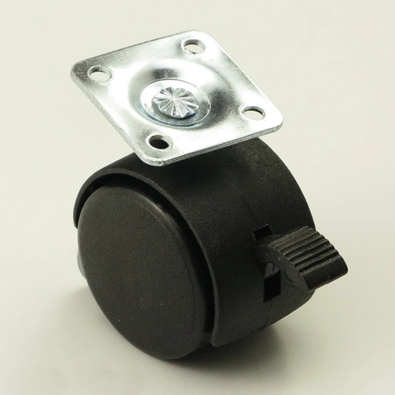 Rodas de freio universais resistentes pretas do trole do rodízio do ...