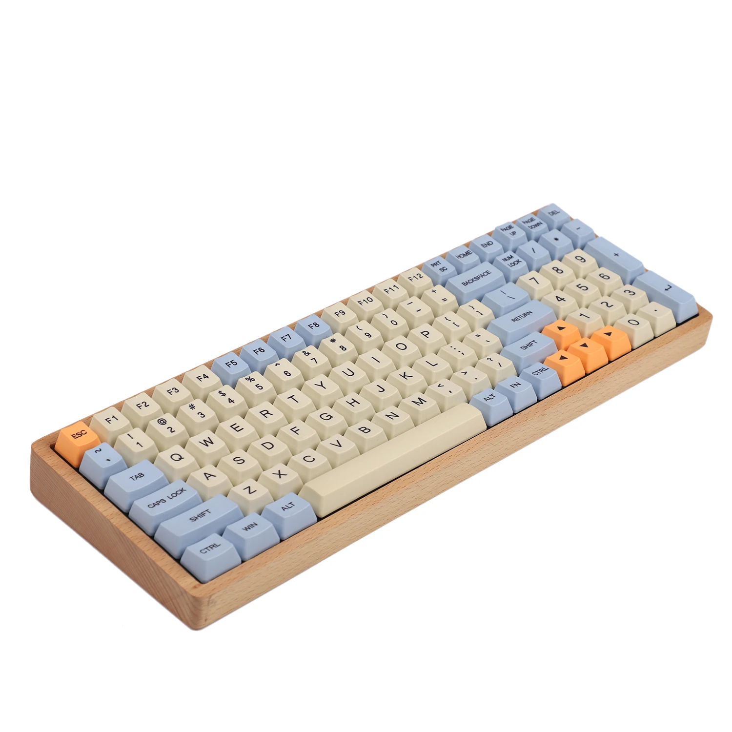 YMDK Fully Programmable 96 Walnut Beech Wood Wooden Case Aluminum Plate ...