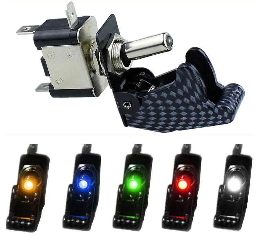 2017 New 20a 12v Led Toggle Switch Illuminated Toggle Switch Control On ...