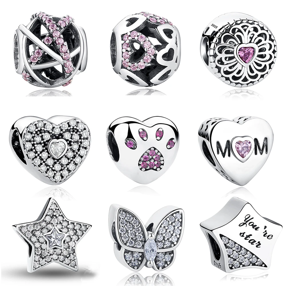 Authentic 925 Sterling Silver Beads Charms Fit Original Pandora Charm ...