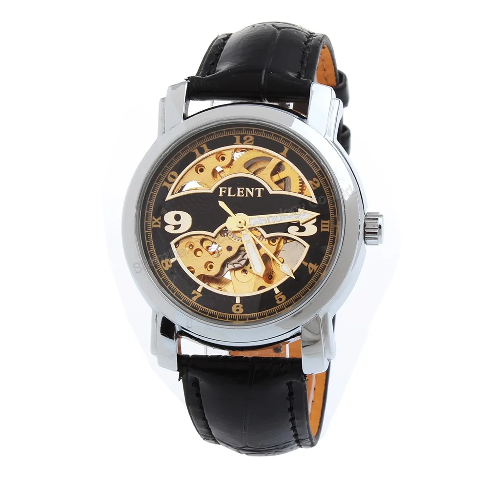 Men-Wristwatches-Automatic-Self-Wind-Watch-Leather-strap-Analog ...