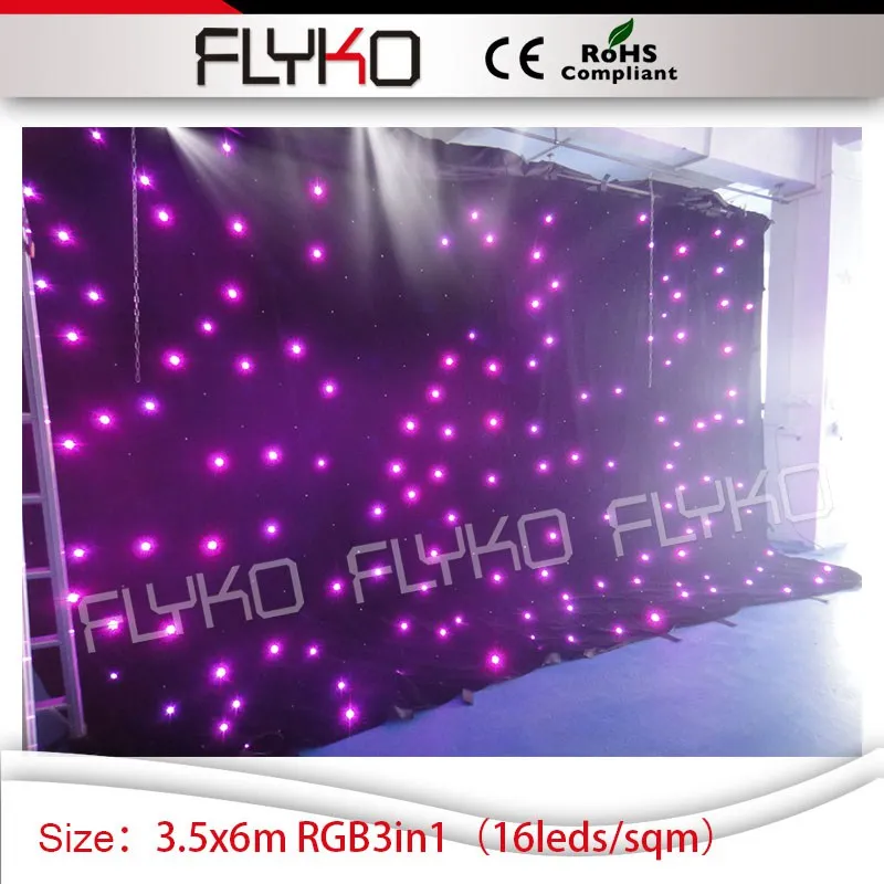 3.5m high by 6m width led light star backdrop dj projector RGB 3in1 ...