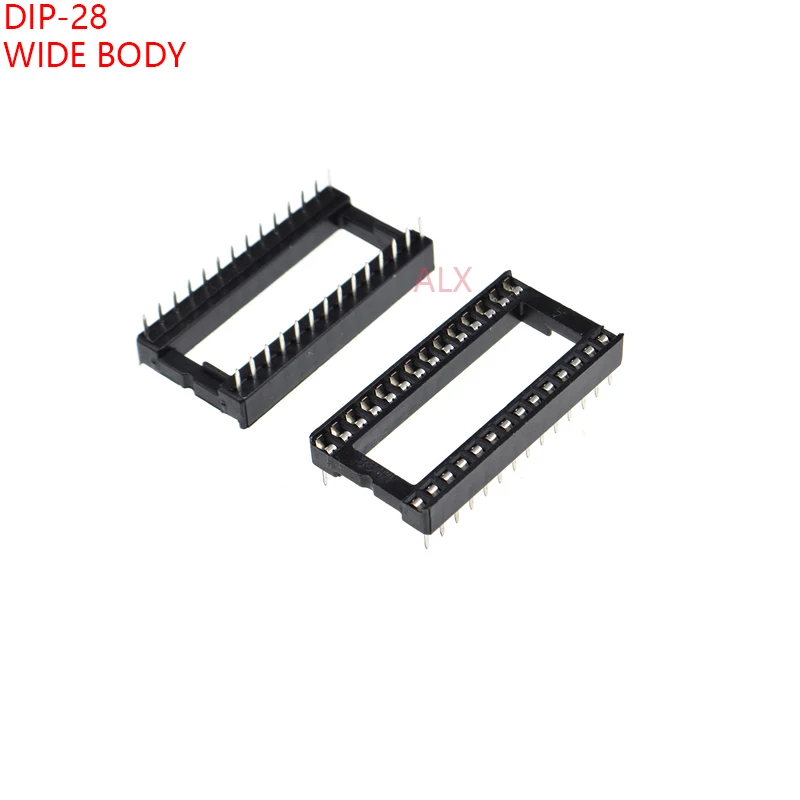 10PCS wide body DIP28 IC SOCKET DIP CHIP TEST HOLDER Adaptor 28 PIN dip ...
