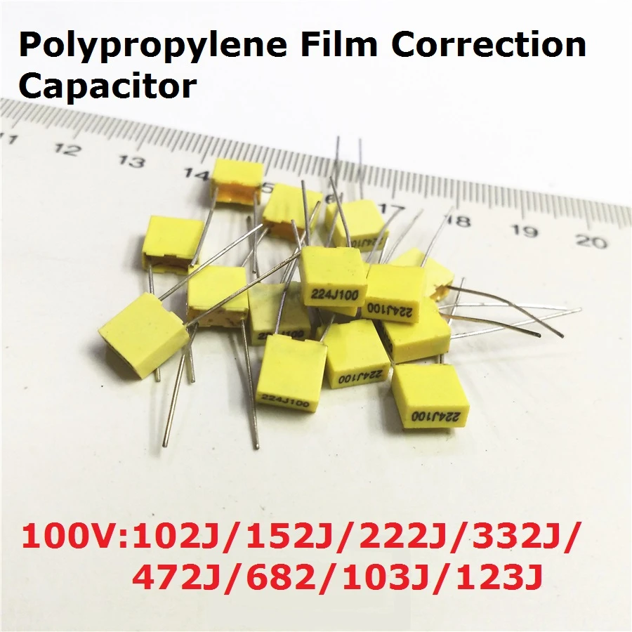 20pc Polypropylene Film Capacitor 100v 102j100 152j100 222j100 332j100 ...