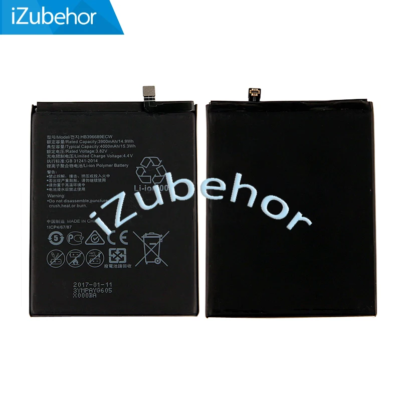 100% Warranty 4000mAh HB396689ECW Rechargeable Li ion phone battery For ...