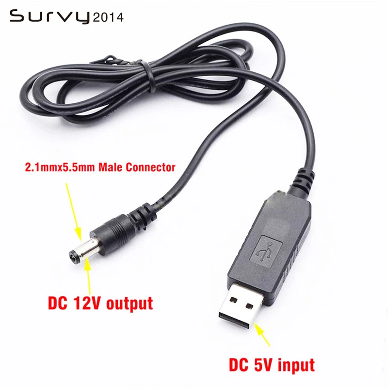 Usb Dc 5v To Dc 12v Step Up Module 2.1x5.5mm Male Connector Converter ...