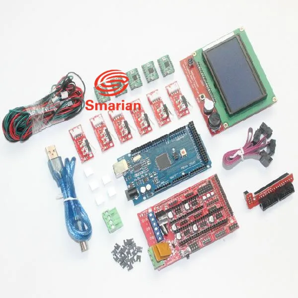 3D-Printer-Kit-for-Arduino-Mega-2560-R3-RAMPS-1-4-Controller-LCD-12864 ...