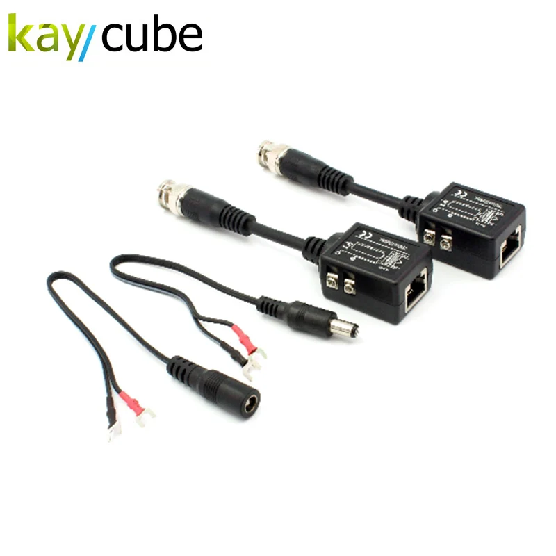Conector de cámara Ahd Bnc, 2 pares, Rj45, transceptor Balun de vídeo ...