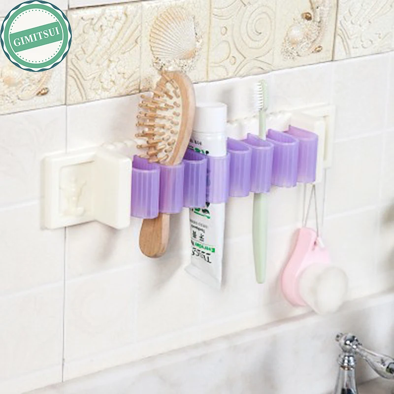 Bathroom Storage Clip Hanging Insert Organizer Rack Self Adhesive Wall ...