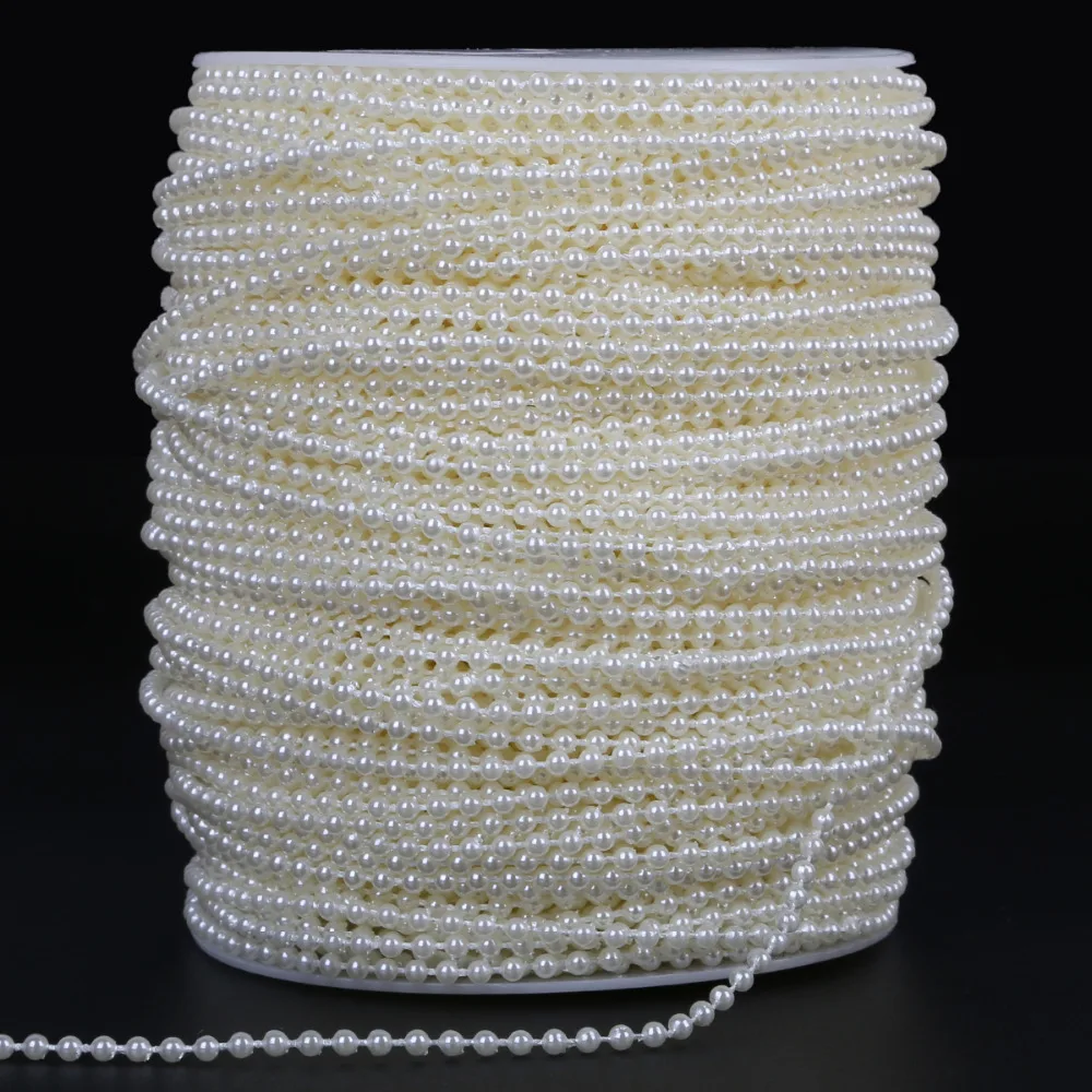 2-10Meters 3mm/4mm/5mm/6mm/8mm/10mm Craft Square Imitation Pearl Beads ...